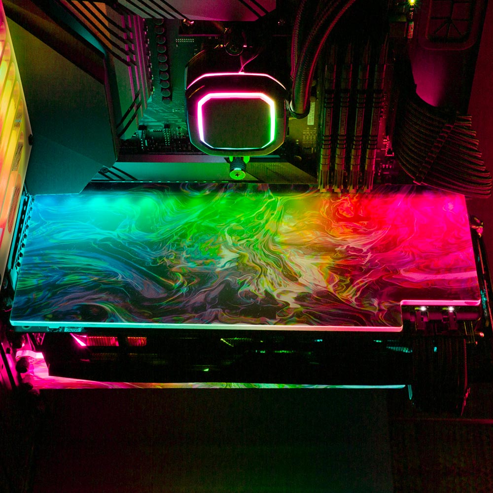 Geoglyser - 'No Fear' | Custom RGB GPU Backplate by V1 Tech | Tailored ...