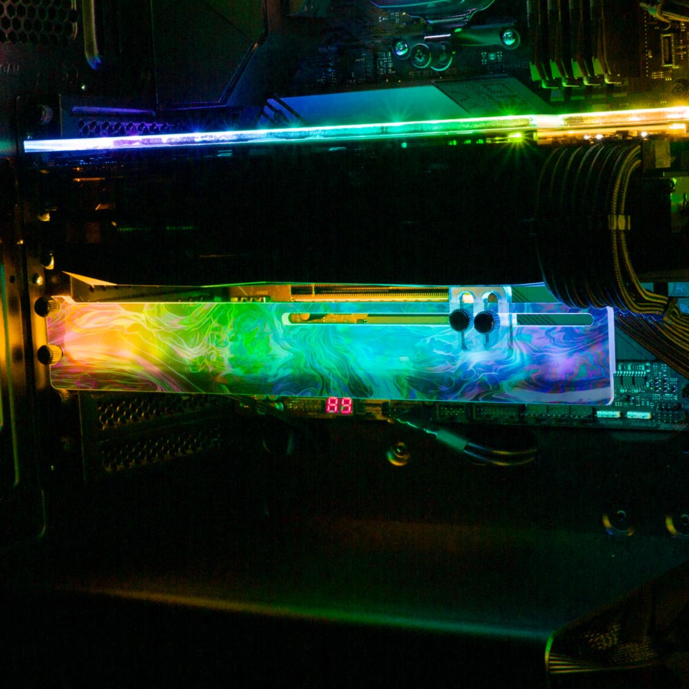 No Fear RGB GPU Support Bracket - Geoglyser - V1Tech – V1 Tech