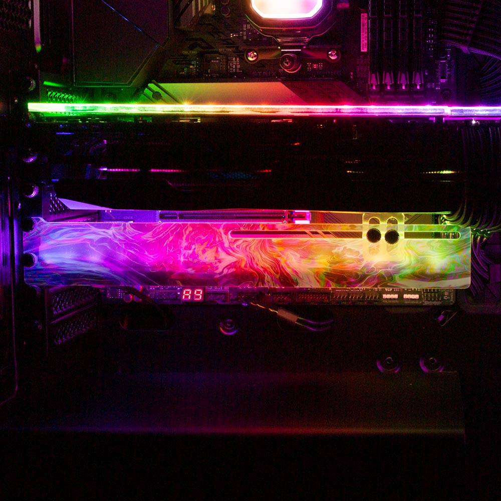 No Fear RGB GPU Support Bracket - Geoglyser - V1Tech – V1 Tech