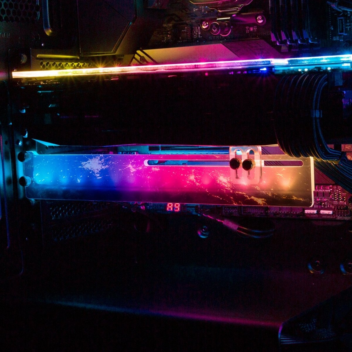 Our World RGB GPU Support Bracket - V1Tech – V1 Tech
