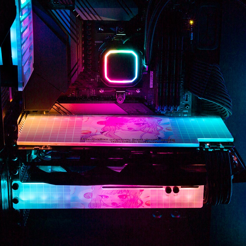Pastel Aesthetic RGB GPU Support Bracket - YacilArt - V1Tech – V1 Tech