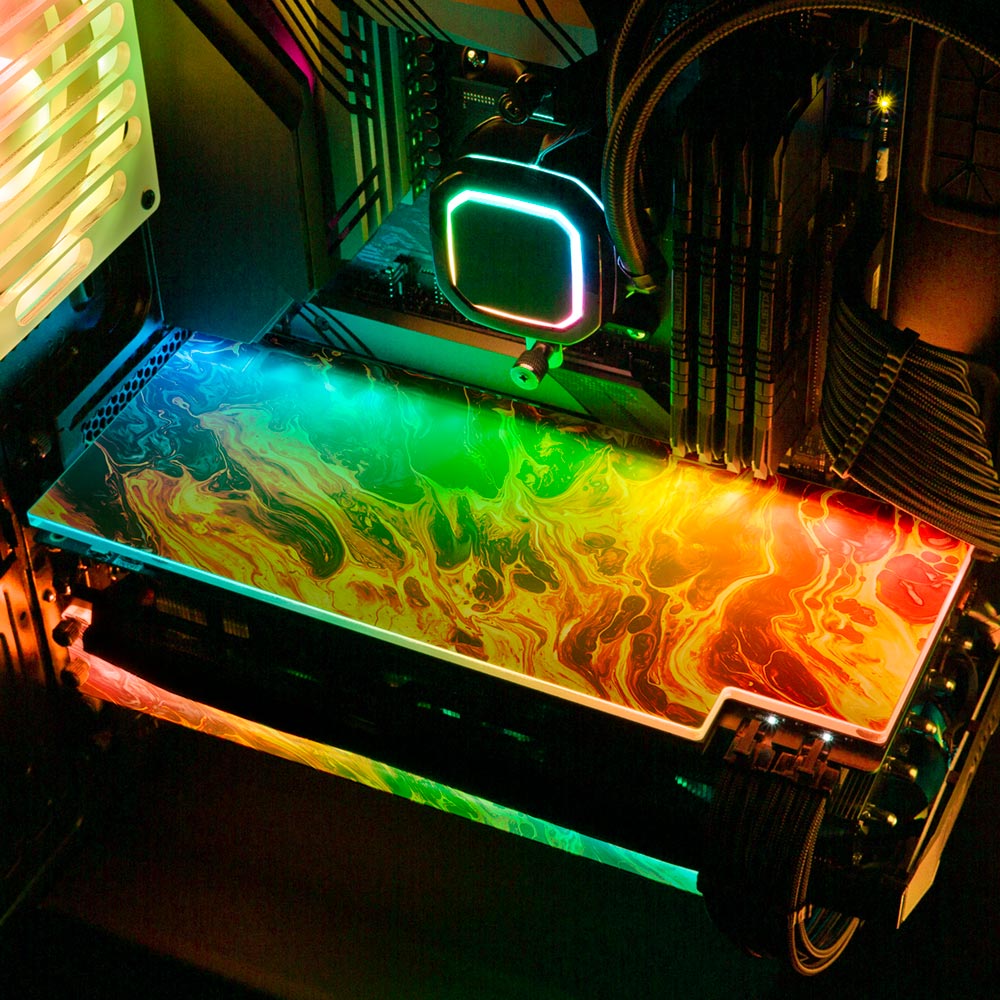 Geoglyser - 'Phoenix' | Custom RGB GPU Backplate by V1 Tech | Tailored ...