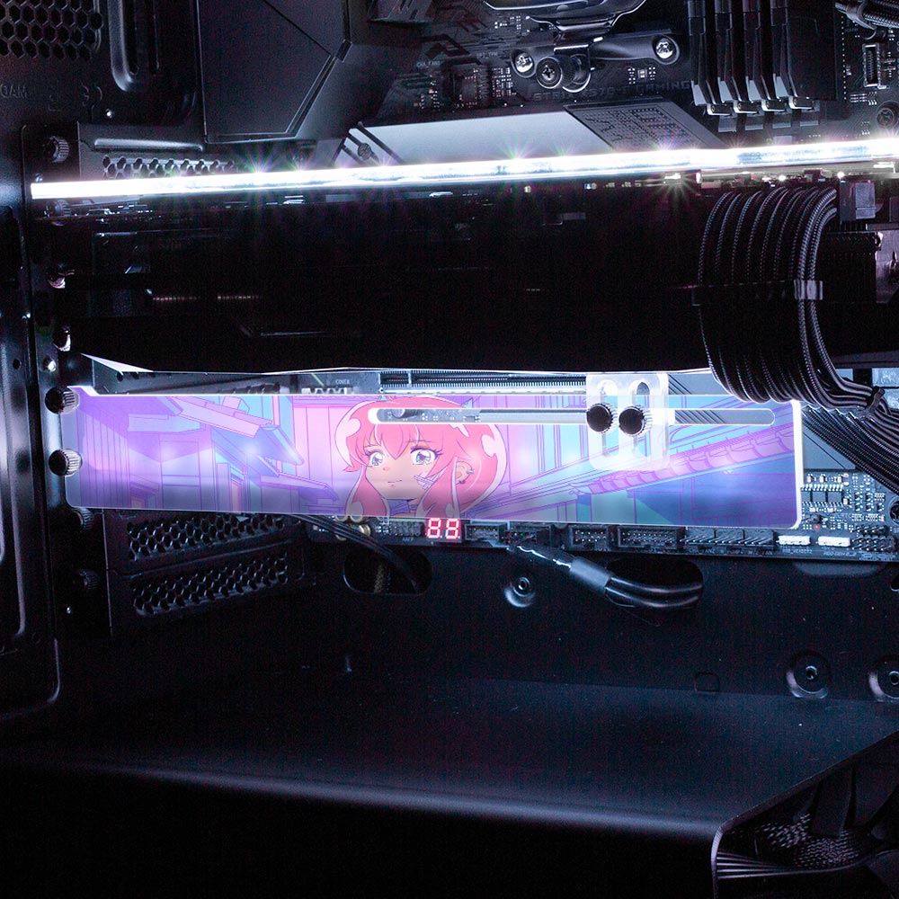 Pink Aesthetic RGB GPU Support Bracket - YacilArt - V1Tech – V1 Tech