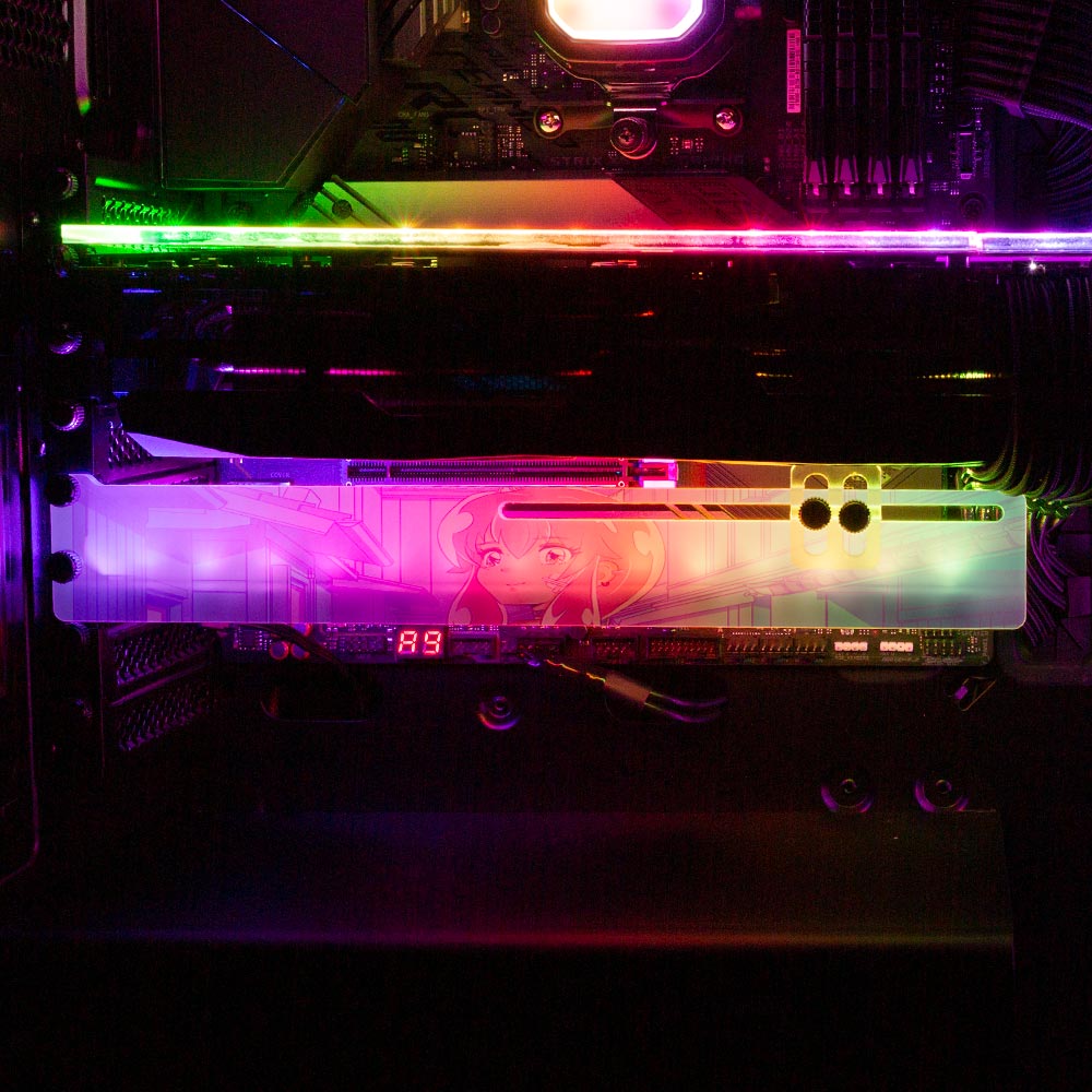Pink Aesthetic RGB GPU Support Bracket - YacilArt - V1Tech – V1 Tech
