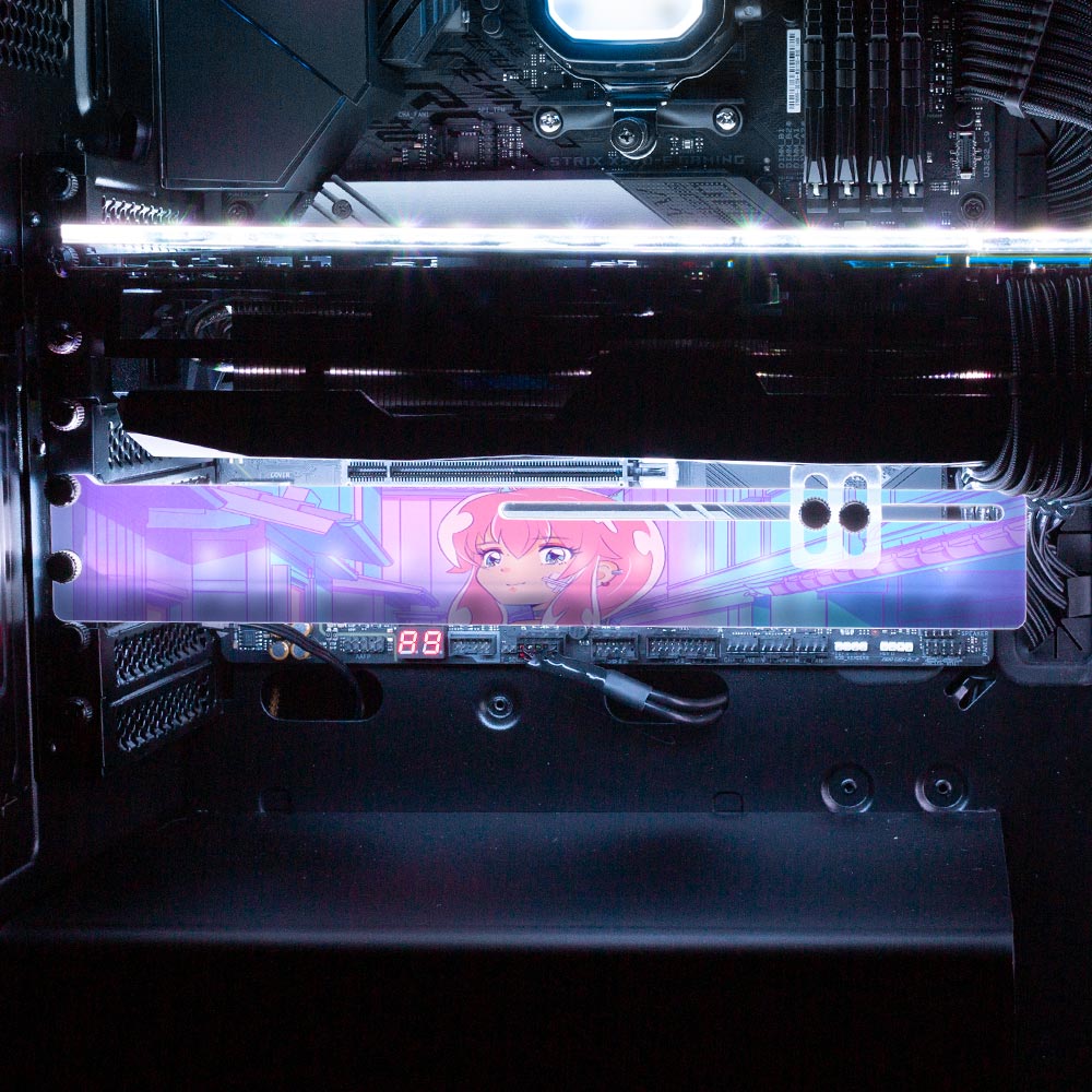 Pink Aesthetic RGB GPU Support Bracket - YacilArt - V1Tech – V1 Tech