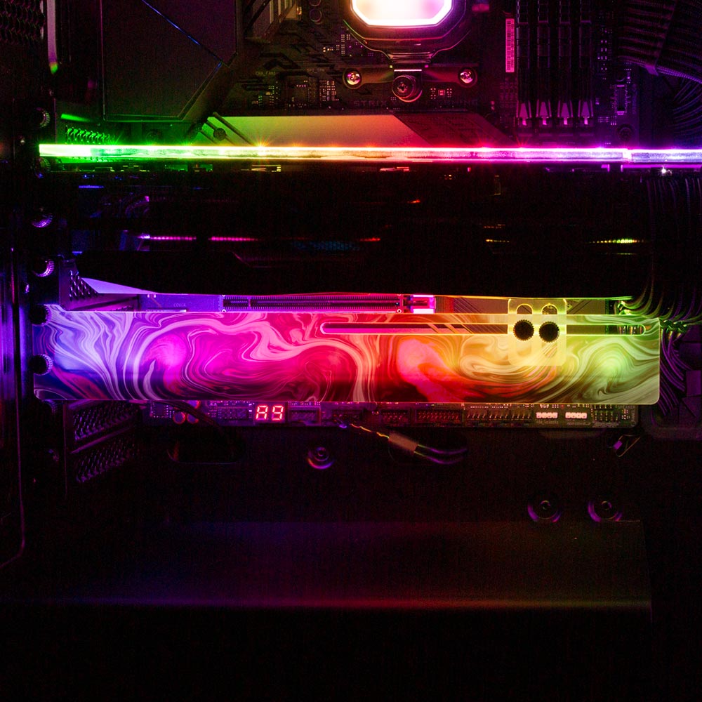 Pink Dreams RGB GPU Support Bracket - Geoglyser - V1Tech – V1 Tech