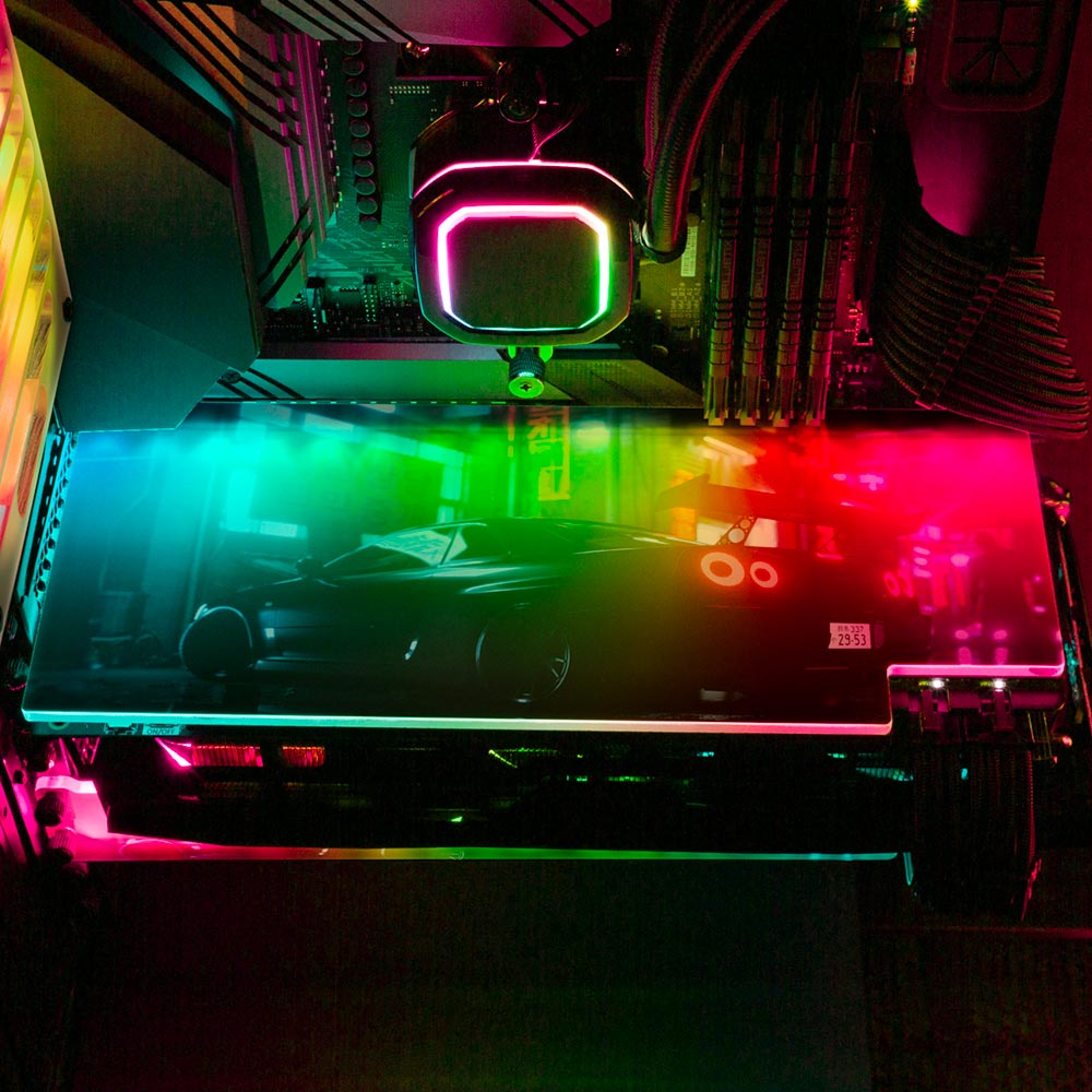 Skie Graphic Studio - 'R-34 Skyline' | Custom RGB GPU Backplate by V1 ...