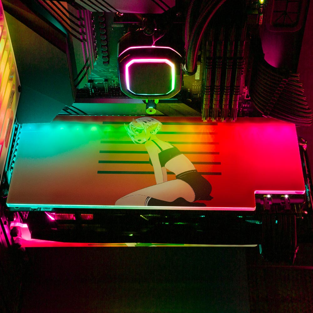 YacilArt - 'Red Demon' | Custom RGB GPU Backplate by V1 Tech | Tailored ...