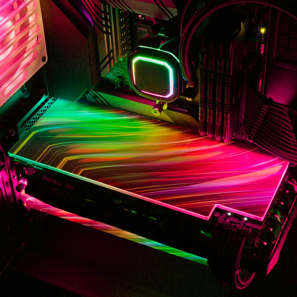 StellarFire - 'Red Wave' | Custom RGB GPU Backplate by V1 Tech ...