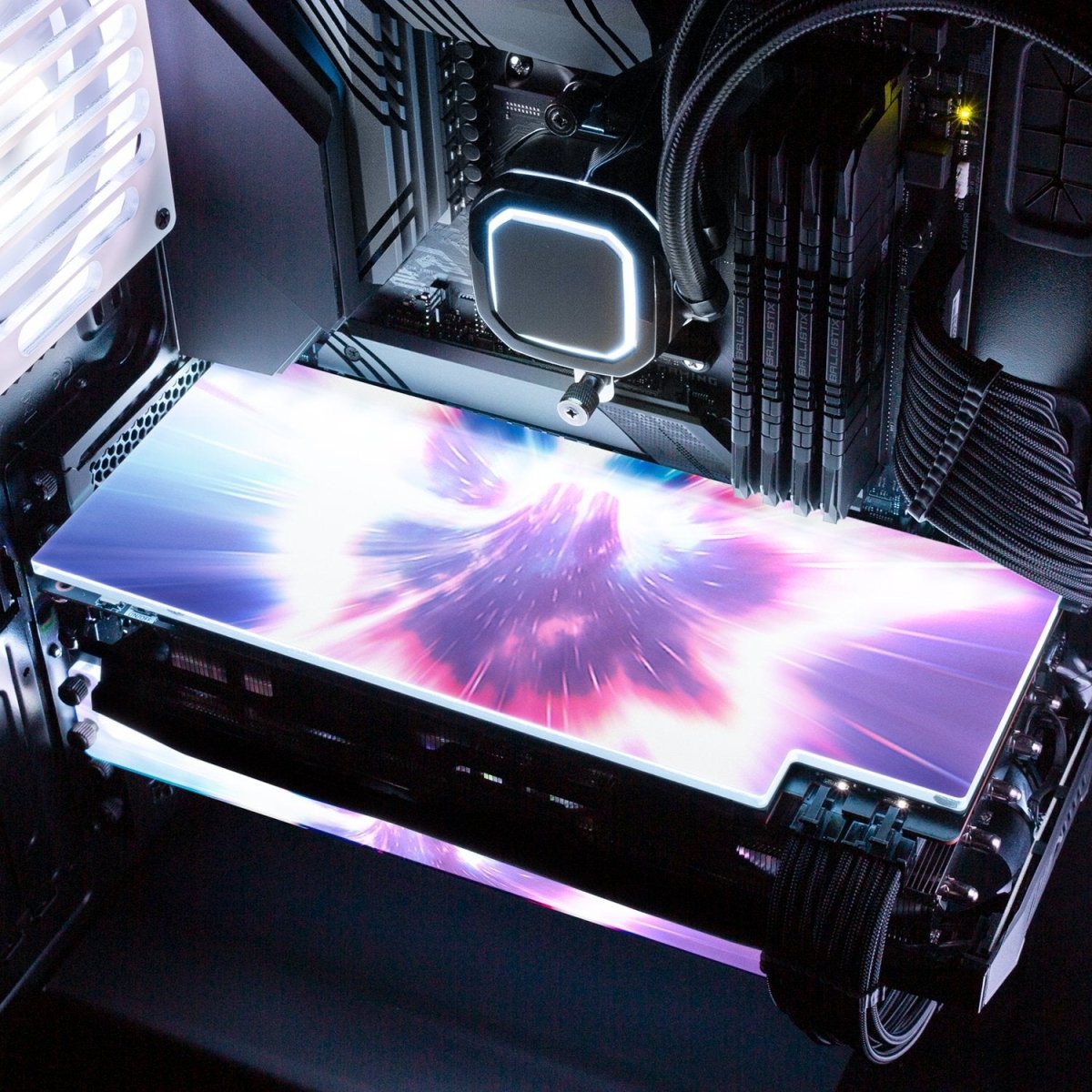 'Retro Portal' Custom Design RGB GPU Backplate by V1 Tech | Tailored To ...