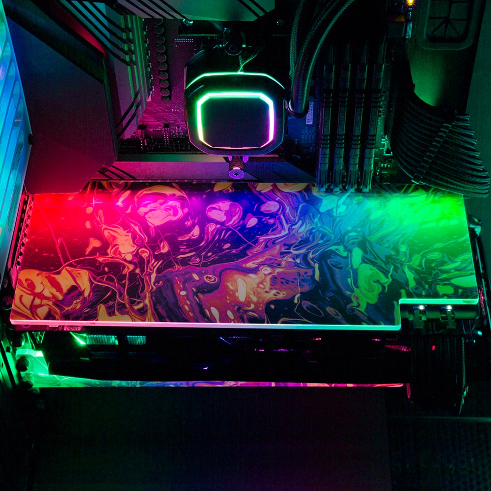 Geoglyser - 'Reverse Running' | Custom RGB GPU Backplate by V1 Tech ...