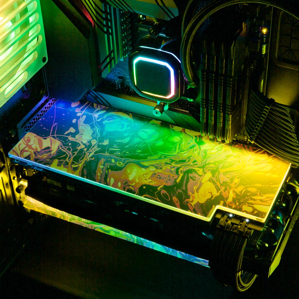 Geoglyser - 'Reverse Running' | Custom RGB GPU Backplate by V1 Tech ...