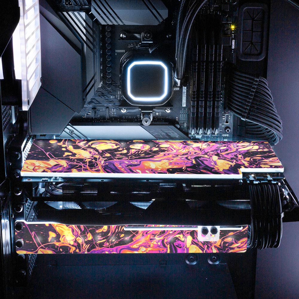 Reverse Running RGB GPU Support Bracket - Geoglyser - V1Tech – V1 Tech