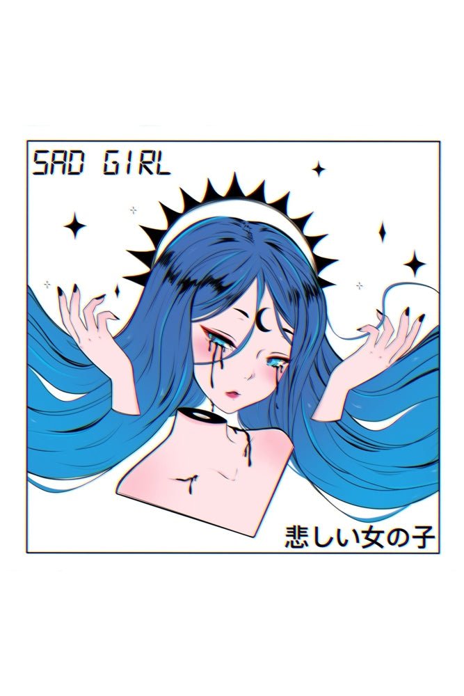 YacilArt - 'Sad Girl' | Acrylic Glass Print | Shatter-Resistant Wall ...