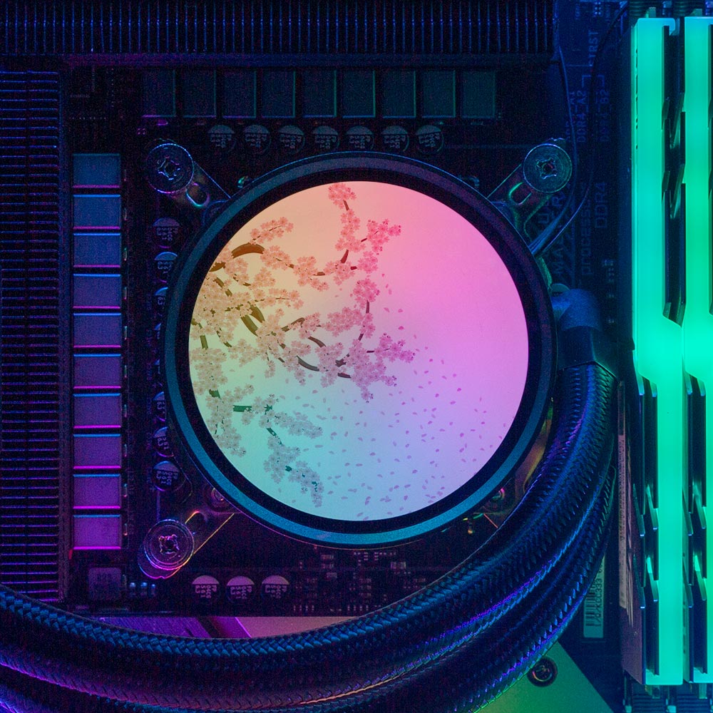 Sakura AIO Cover for DeepCool Castle 240EX 280EX 360EX Addressable RGB ...