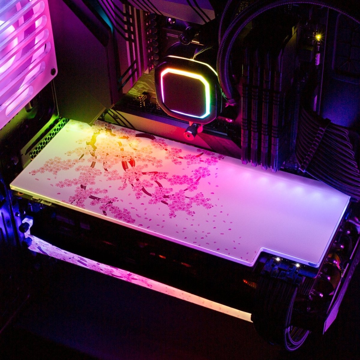 'Sakura' Custom Design RGB GPU Backplate by V1 Tech | Tailored To Fit ...