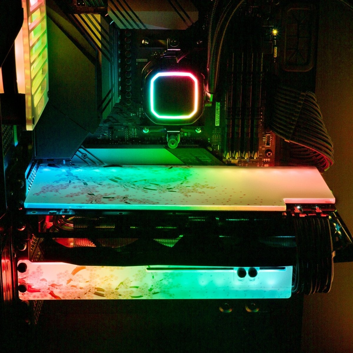 Sakura RGB GPU Support Bracket - V1Tech – V1 Tech