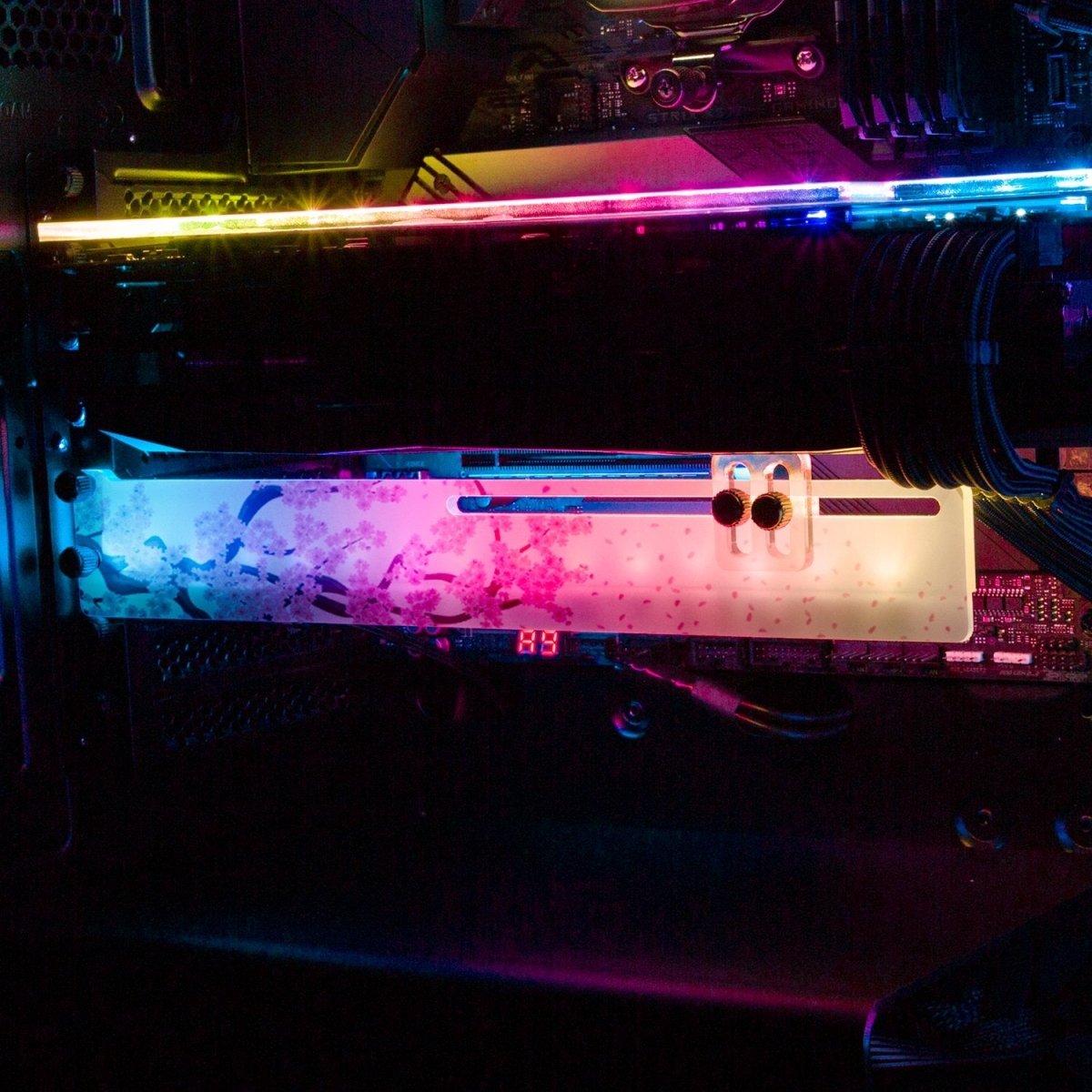 Sakura RGB GPU Support Bracket - V1Tech – V1 Tech