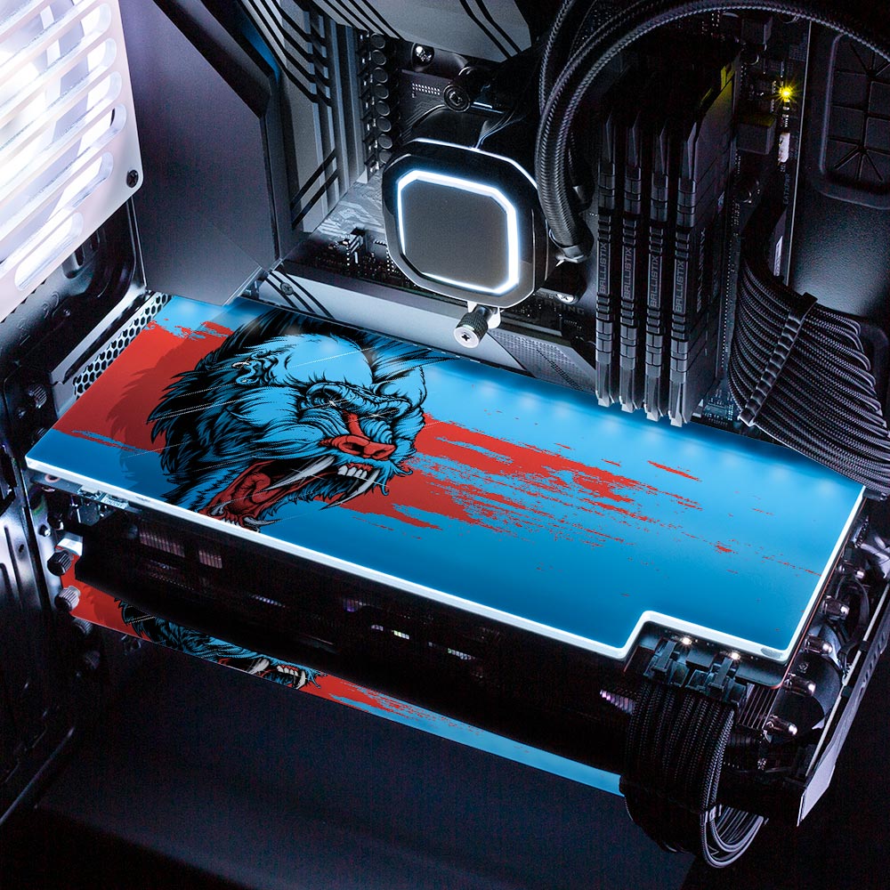 Daniele Caruso - 'Saru the Blue' | Custom RGB GPU Backplate by V1 Tech ...