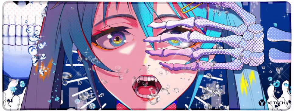 Sharp Teeth and Bones Large Mouse Pad - Tonakai Art - V1Tech – V1 Tech