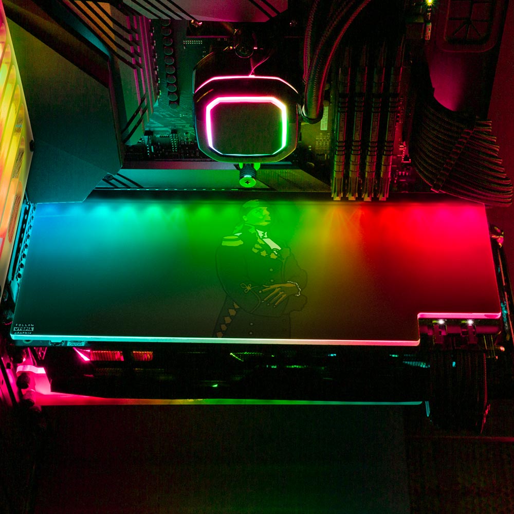 Utopia Graphix - 'Sir' | Custom RGB GPU Backplate by V1 Tech | Tailored ...