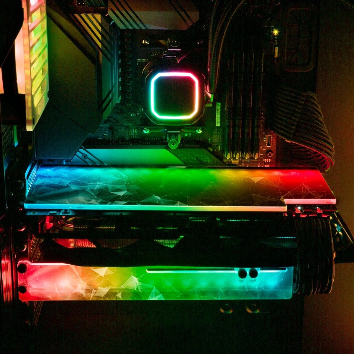 'Spectrum' Custom Design RGB GPU Backplate by V1 Tech | Tailored To Fit ...