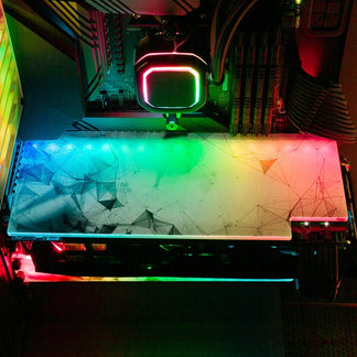 'Spectrum White' Custom Design RGB GPU Backplate by V1 Tech | Tailored ...