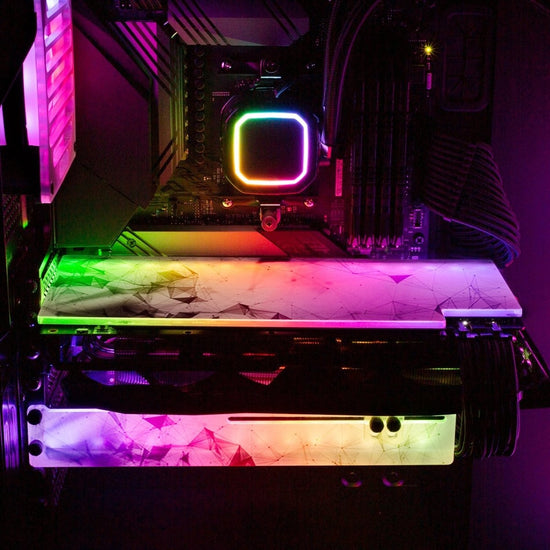 'Spectrum White' Custom Design RGB GPU Backplate by V1 Tech | Tailored ...