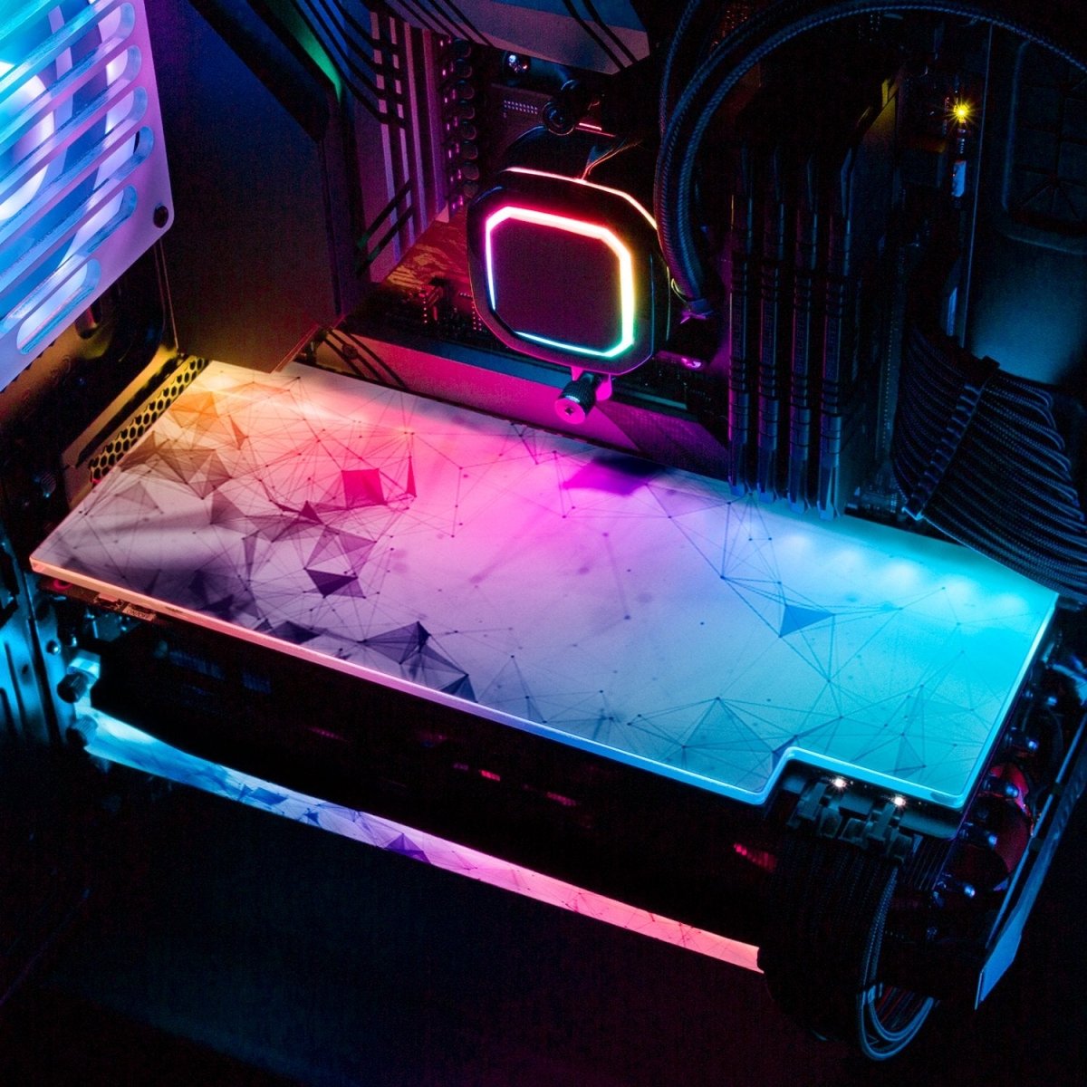 'Spectrum White' Custom Design RGB GPU Backplate by V1 Tech | Tailored ...