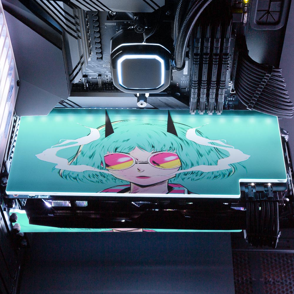 YacilArt - 'Striped Anime Girl' | Custom RGB GPU Backplate by V1 Tech ...
