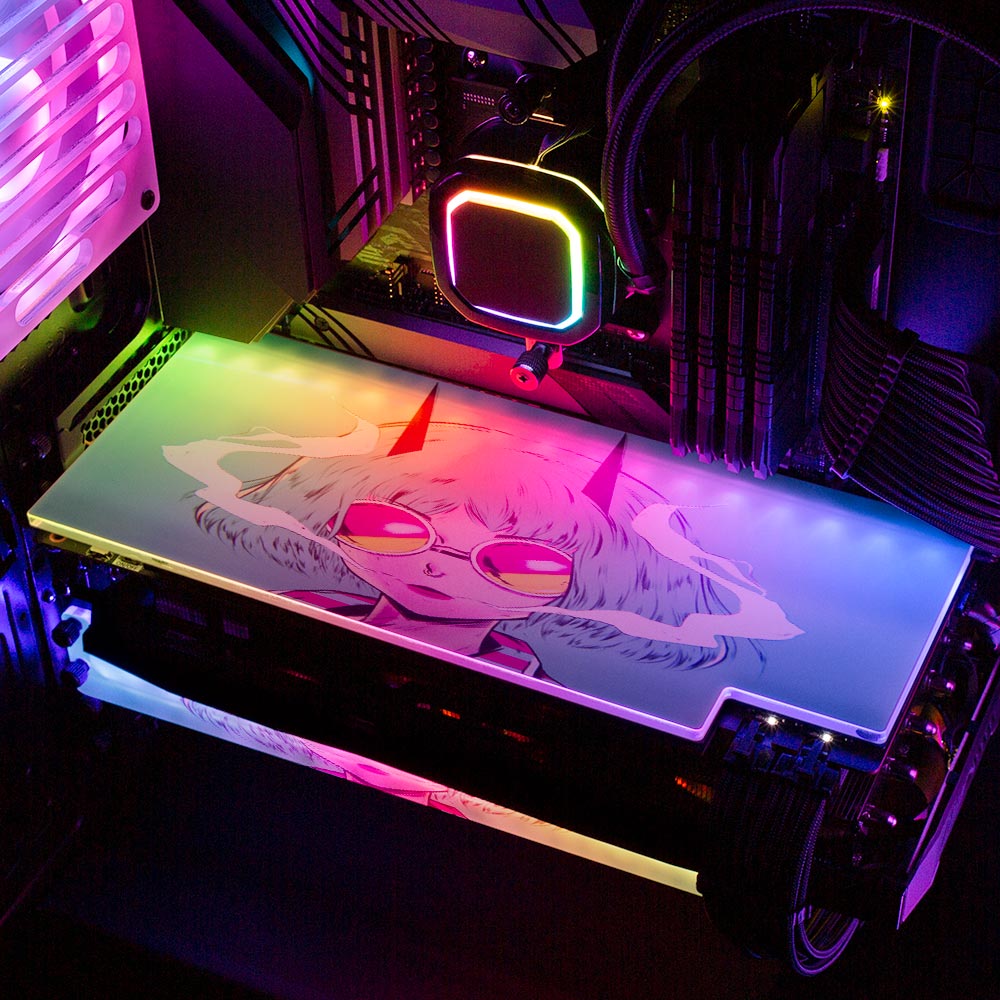 YacilArt - 'Striped Anime Girl' | Custom RGB GPU Backplate by V1 Tech ...