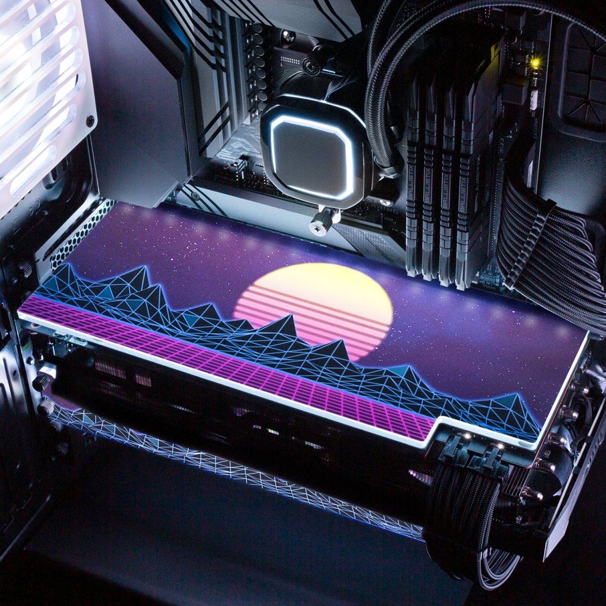 'Synthwave Sunset' Custom Design RGB GPU Backplate by V1 Tech ...