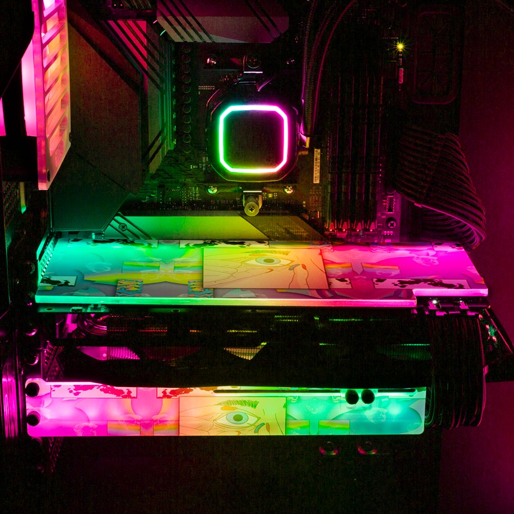 The Eye RGB GPU Support Bracket - Javilostcontrol - V1Tech – V1 Tech