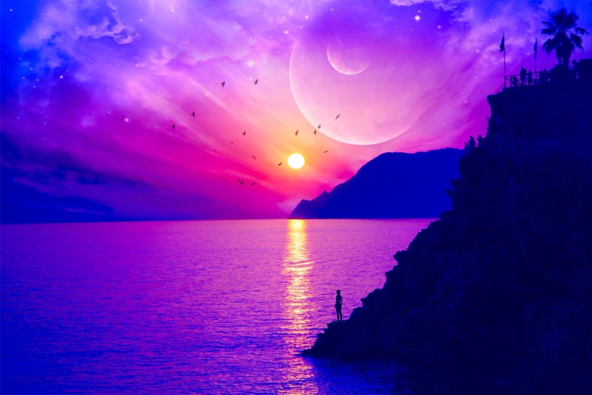 Andy Harbeck - 'Two Moons of Manarola' | Acrylic Glass Print | Shatter ...