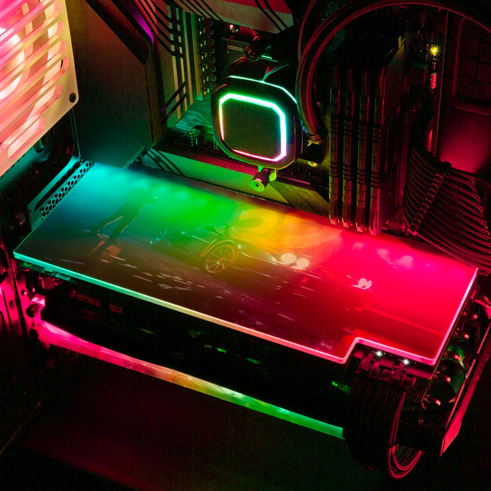 Skie Graphic Studio - 'VHS2' | Custom RGB GPU Backplate by V1 Tech ...