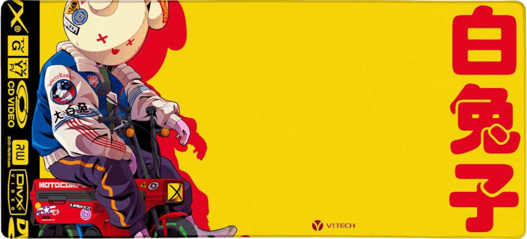 White Rabbit Magazine X-Large Mouse Pad - Wamza - V1Tech – V1 Tech