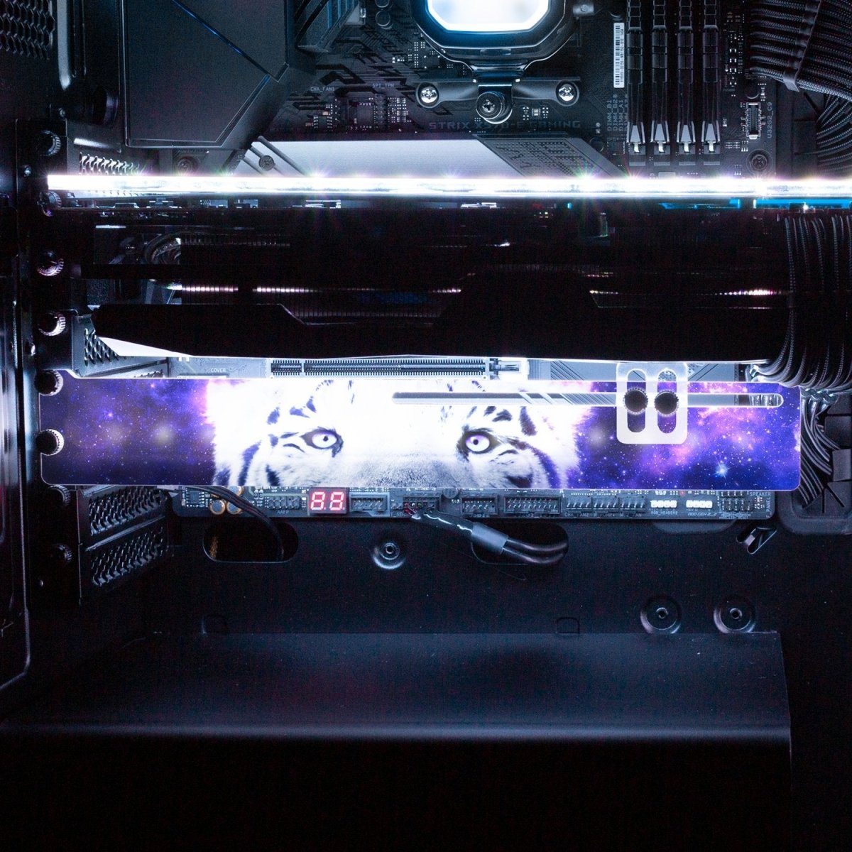 White Tiger Nebula RGB GPU Support Bracket - Nogar007 - V1Tech – V1 Tech