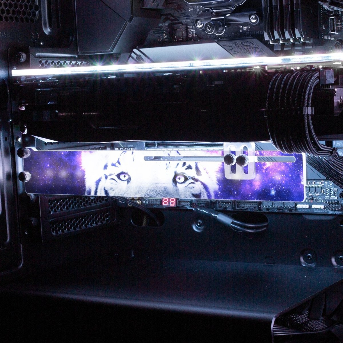 White Tiger Nebula RGB GPU Support Bracket - Nogar007 - V1Tech – V1 Tech