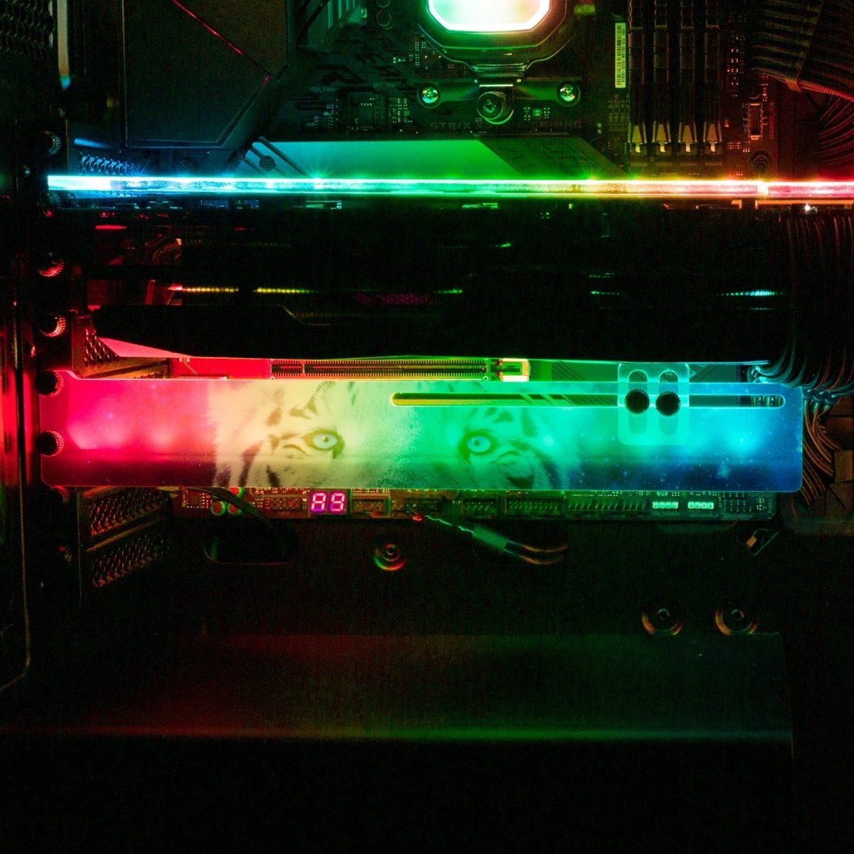 White Tiger Nebula RGB GPU Support Bracket - Nogar007 - V1Tech – V1 Tech