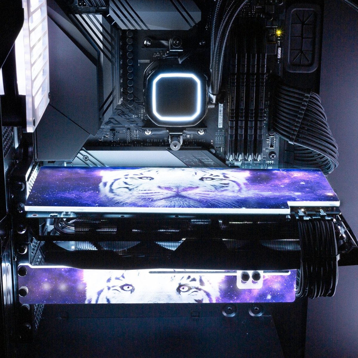 White Tiger Nebula RGB GPU Support Bracket - Nogar007 - V1Tech – V1 Tech