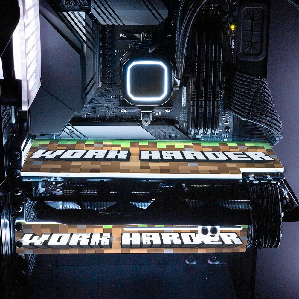 Work Harder RGB GPU Support Bracket - Devil May Create - V1Tech – V1 Tech